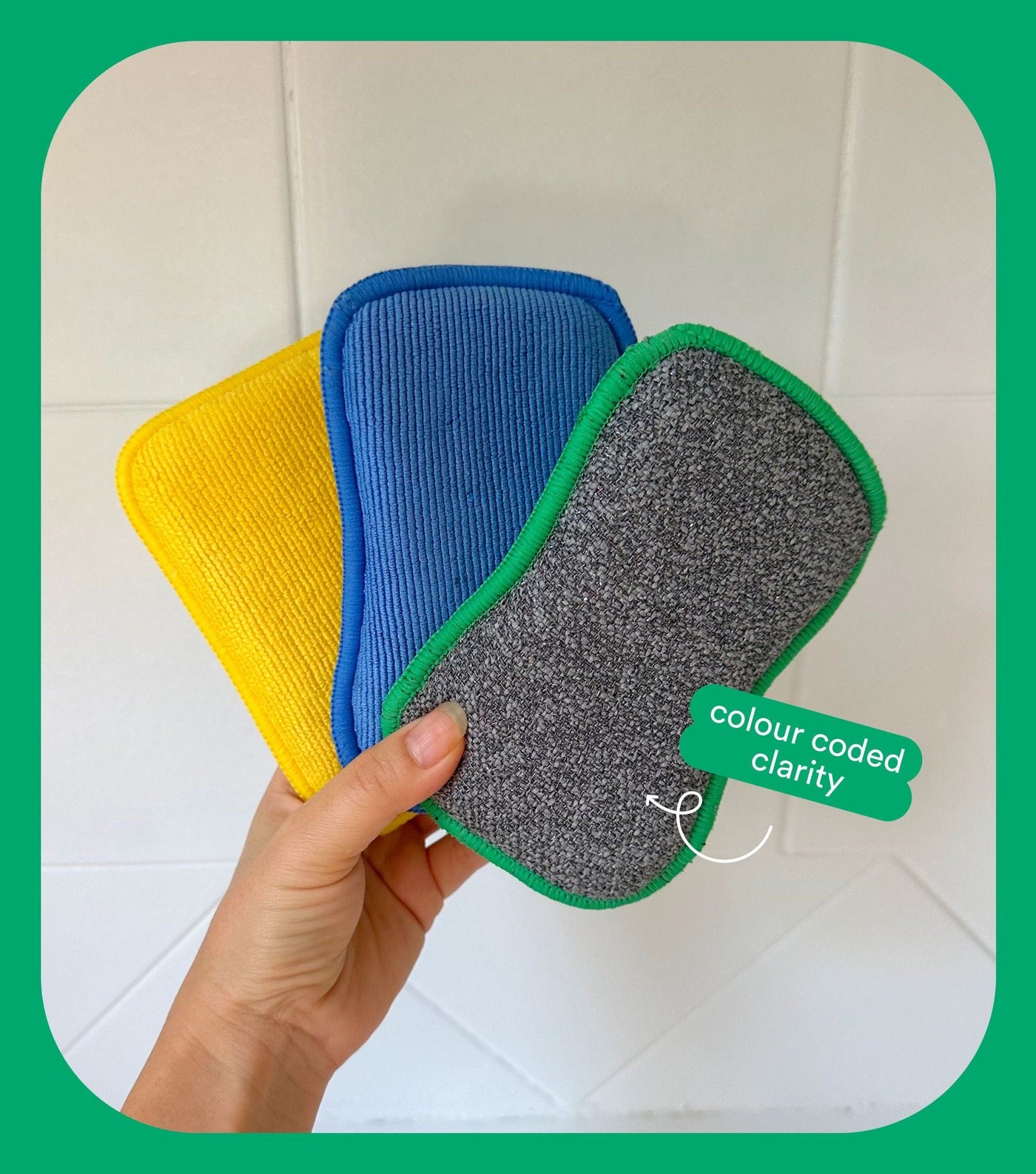 Scrubby Pads 3pk | Double-Sided Cleaning Pads for Every Surface | Koh