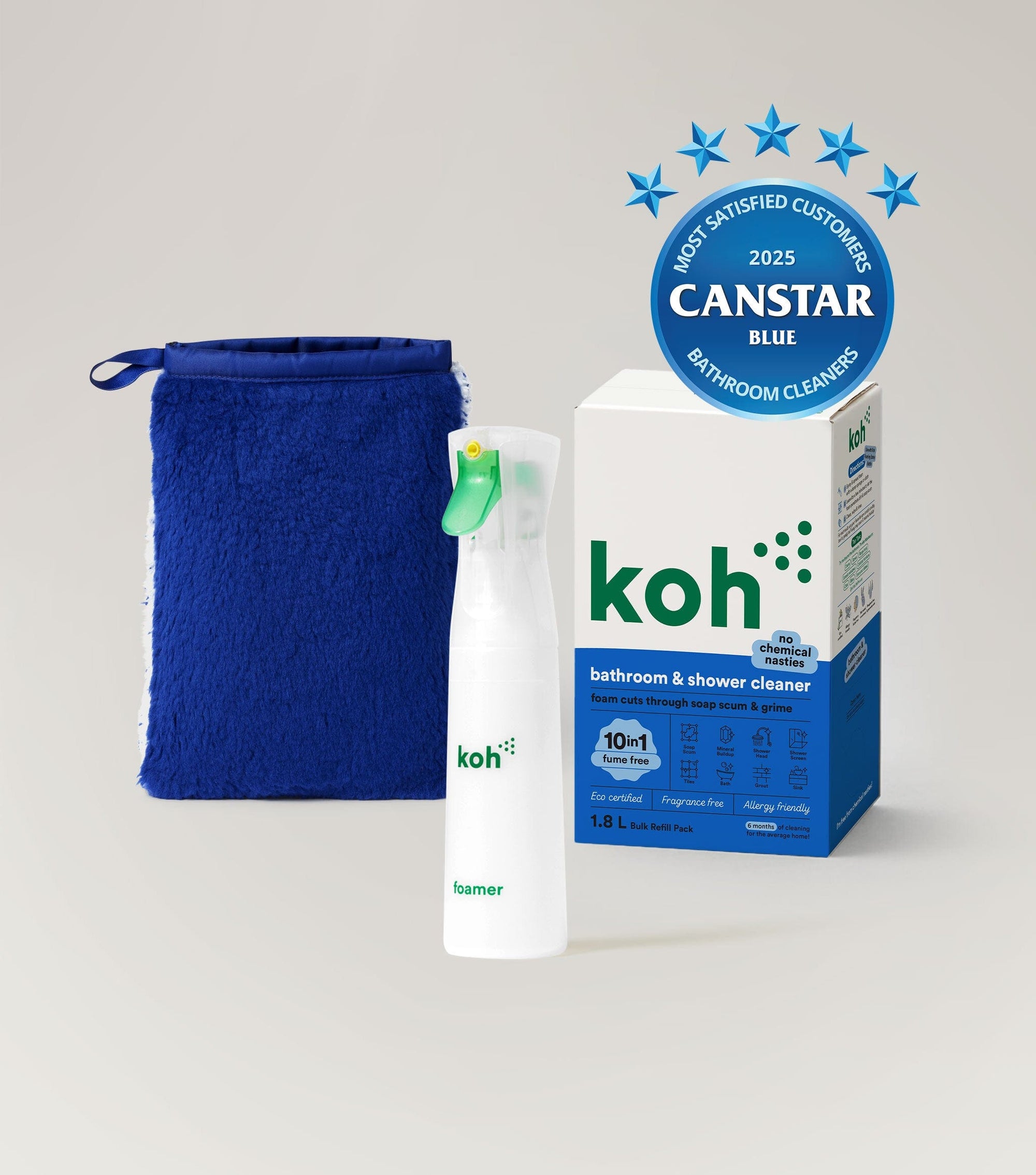 Bathroom & Shower Cleaning Kit | Non-Toxic, Fume-Free Clean | Koh