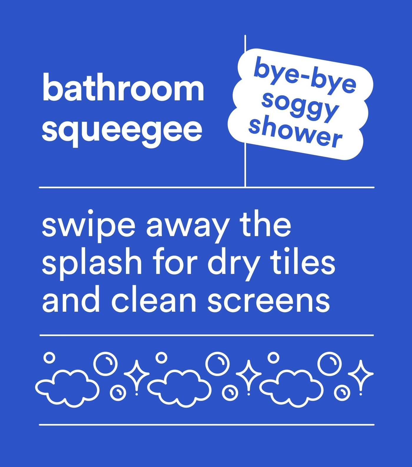 Bathroom Squeegee | Streak-free swipe for tiles, glass + screens | Koh