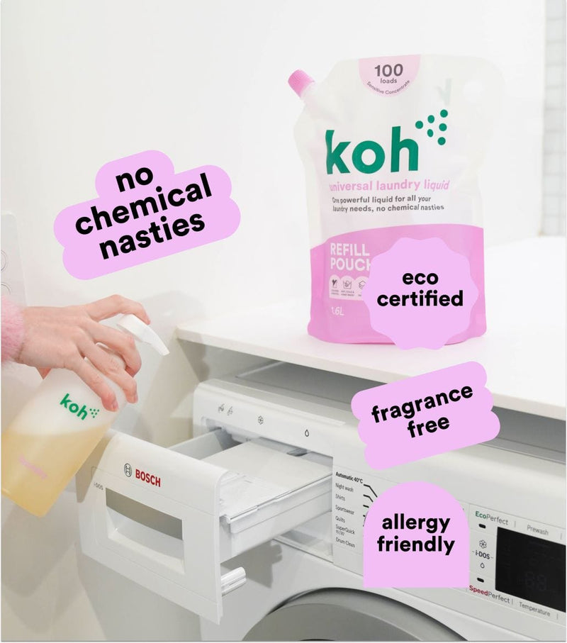 Laundry Starter Kit | High Performance All-In-One Liquid | Koh