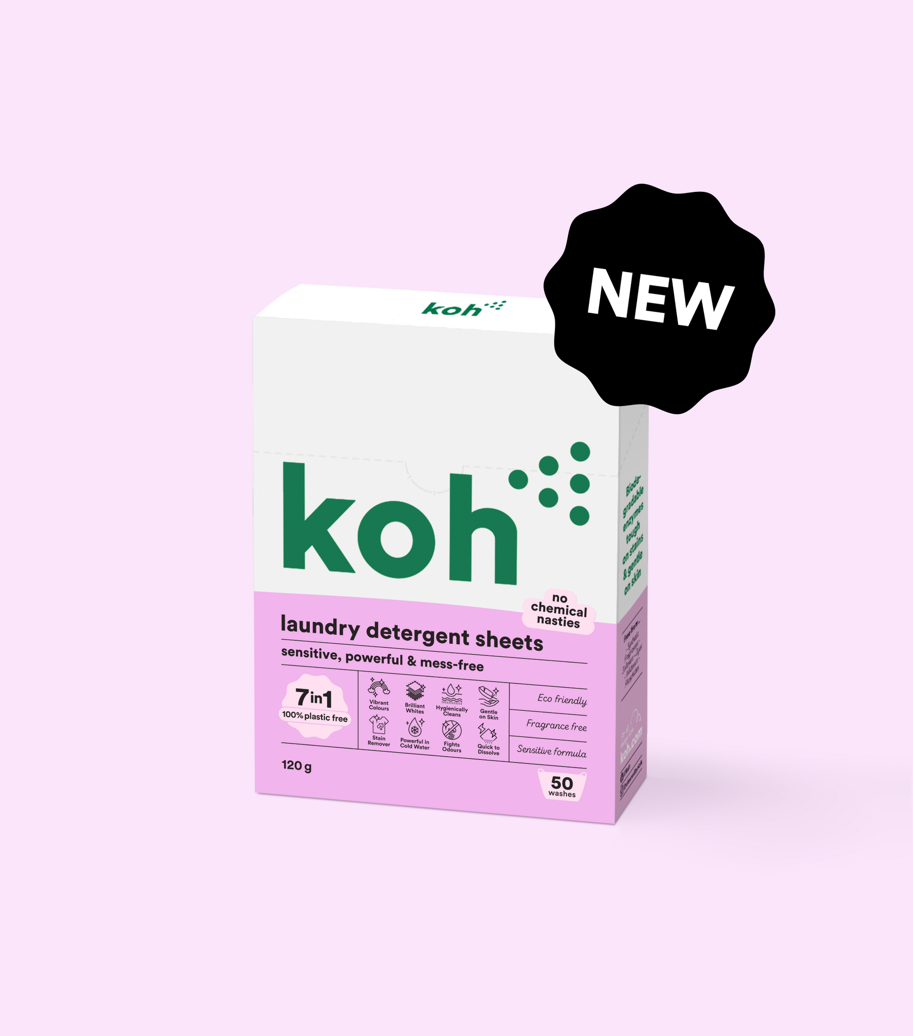 Sensitive Laundry Sheets | Mess-Free, Eco-Friendly Clean | Koh