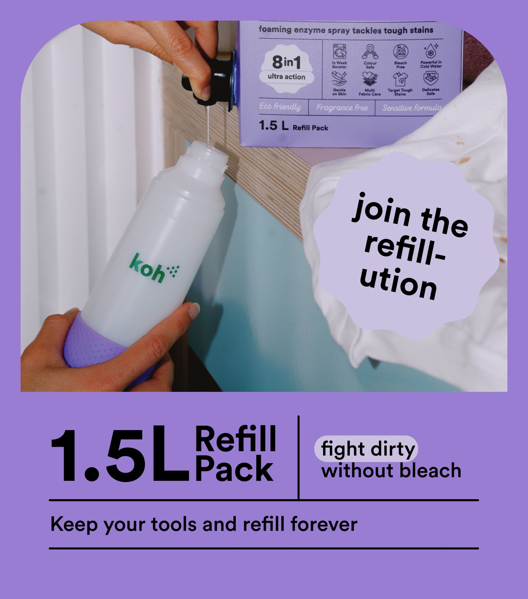 Stain Remover | Eco-Friendly Pre-Wash Spray | Koh