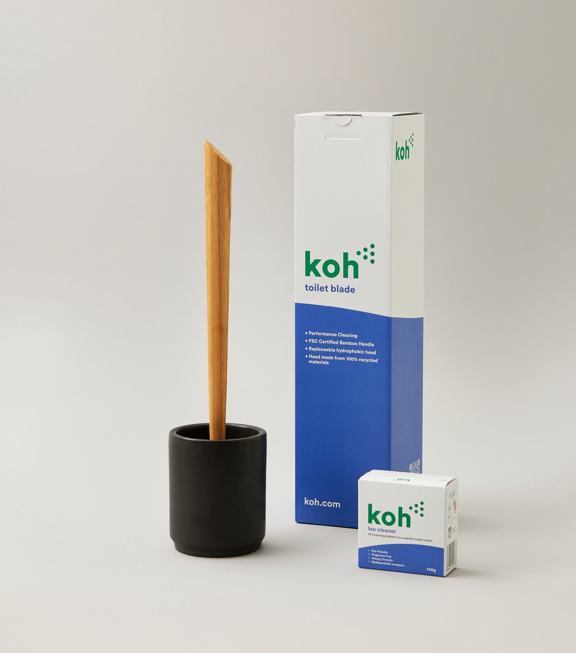 Loo Starter Kit (Charcoal) | Say Goodbye To Your Toilet Brush | Koh